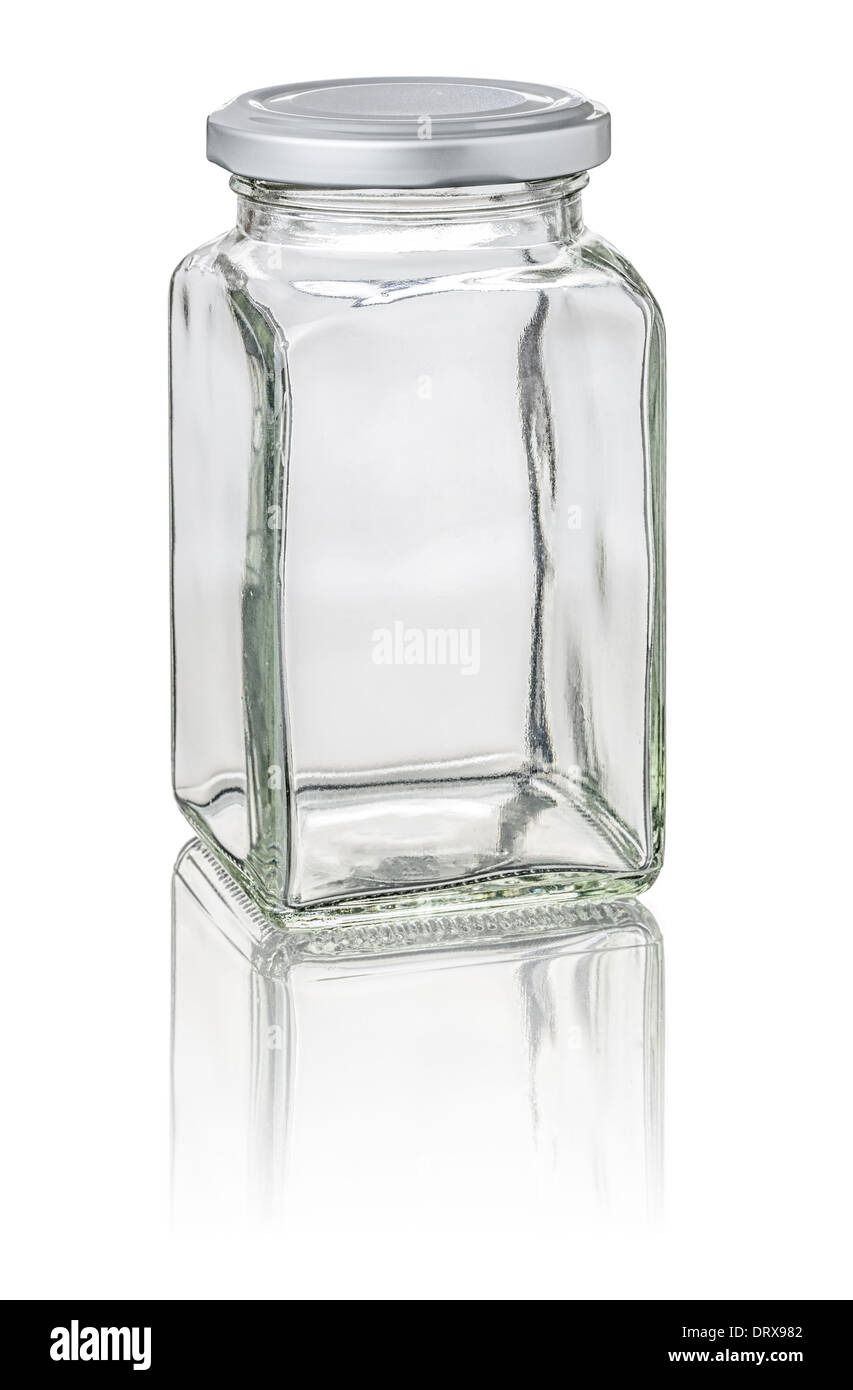 isolated square jar Stock Photo - Alamy
