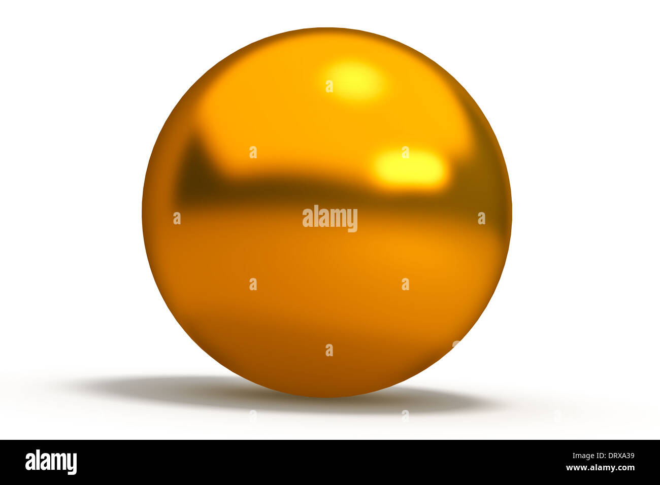 gold metal geometric shapes sphere Isolated on white background Stock ...