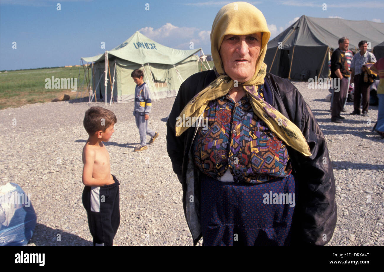 UNHCR refugee camp in Albania for Kosovar refugees that fled the ...