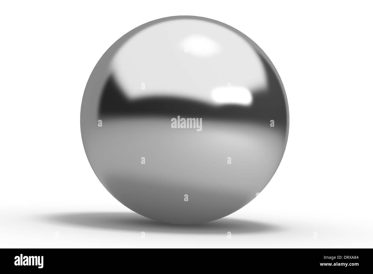 metal silver geometric shapes sphere Isolated on white background Stock ...