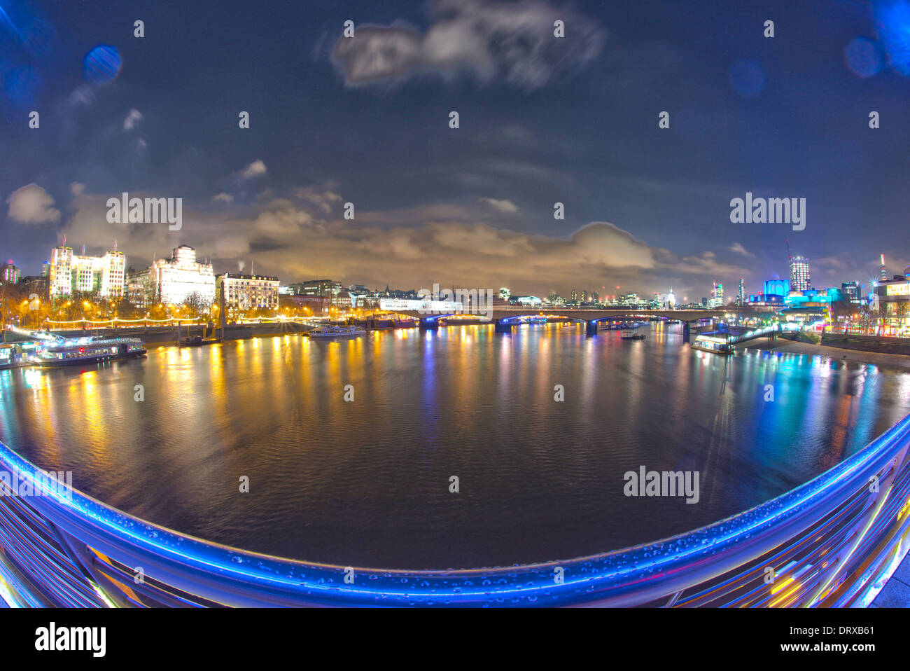 East view of Thames from Hungerford Bridge Stock Photo - Alamy