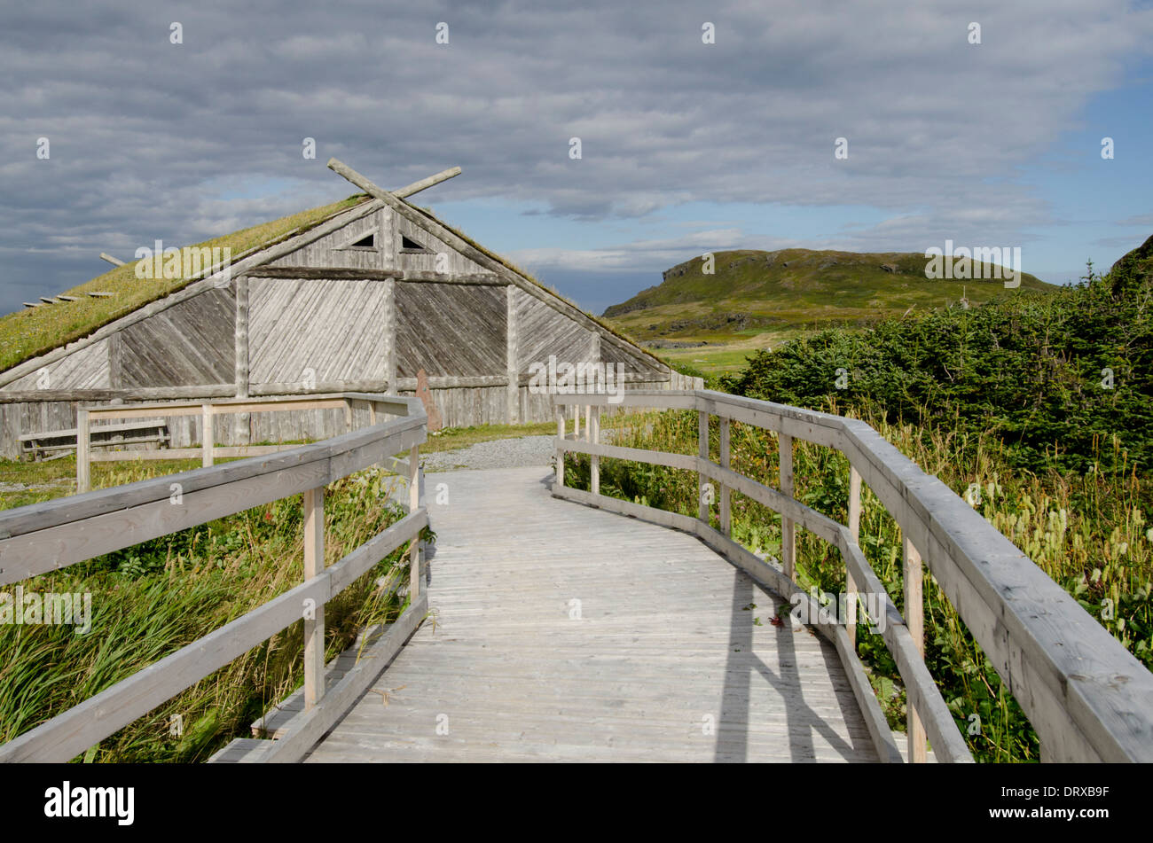 Canada, Newfoundland, L'Anse aux Meadows. Norstead Viking Village ...