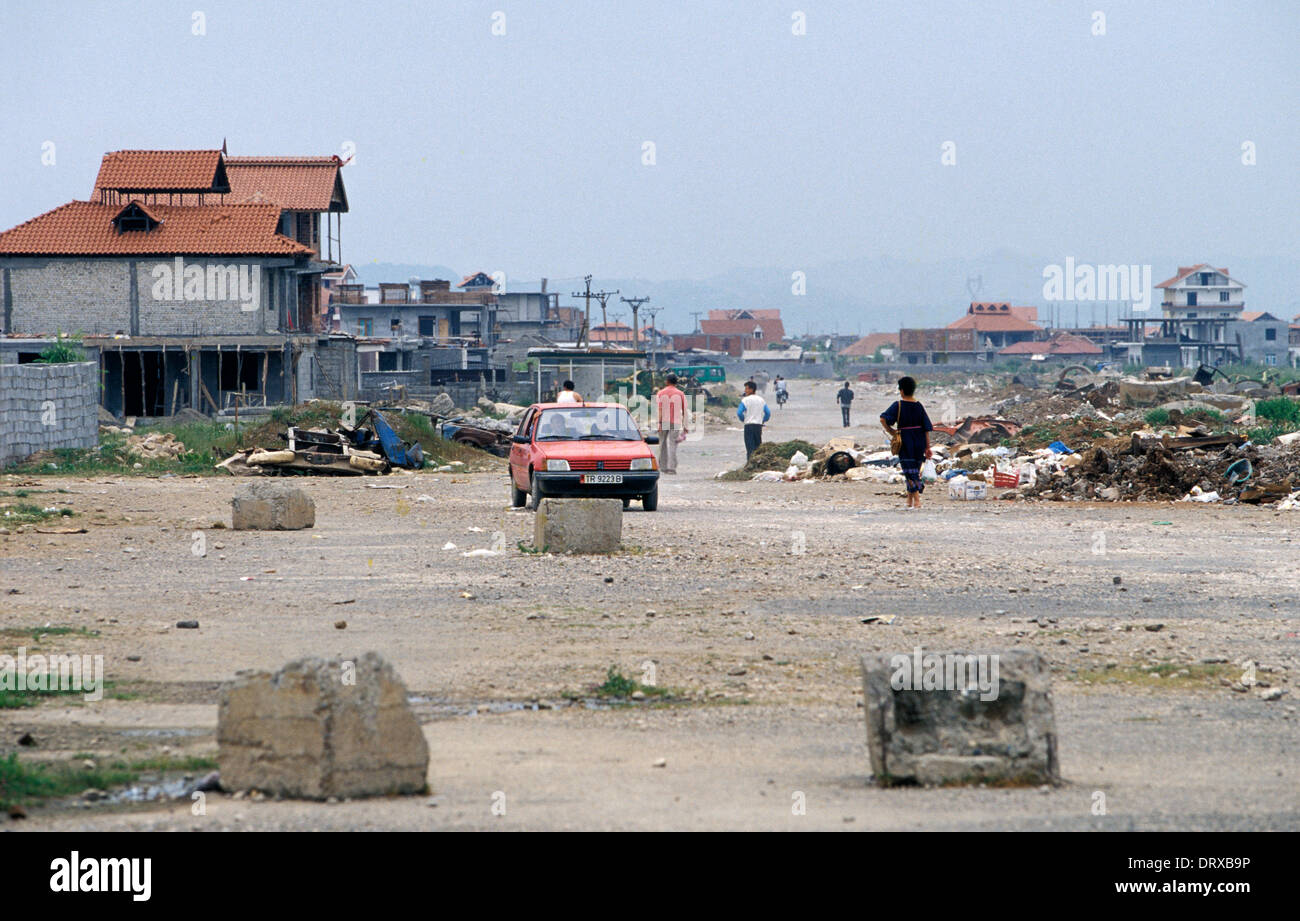 Derelict street in Tirana, Albania Stock Photo - Alamy