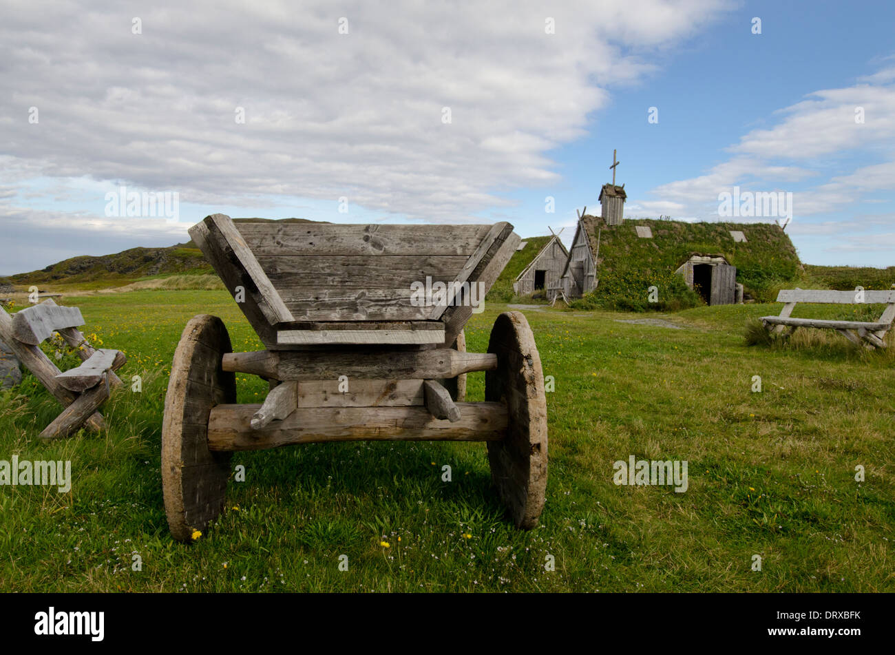 Canada, Newfoundland, L'Anse aux Meadows. Norstead Viking Village ...