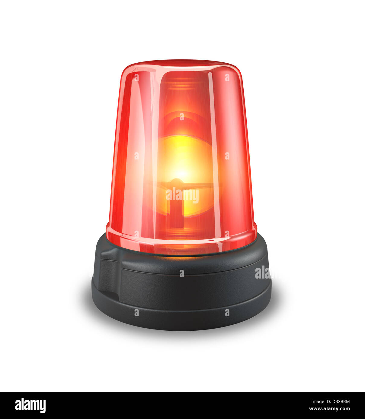 Red siren - 3d illustration on white background Stock Photo - Alamy