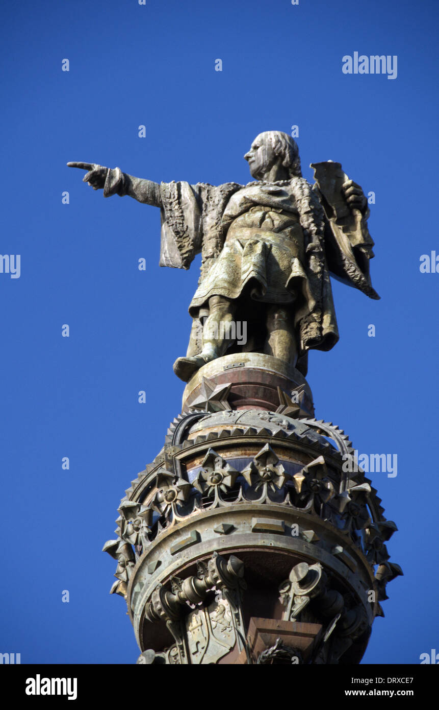 Spain colon statue monument hi-res stock photography and images - Alamy