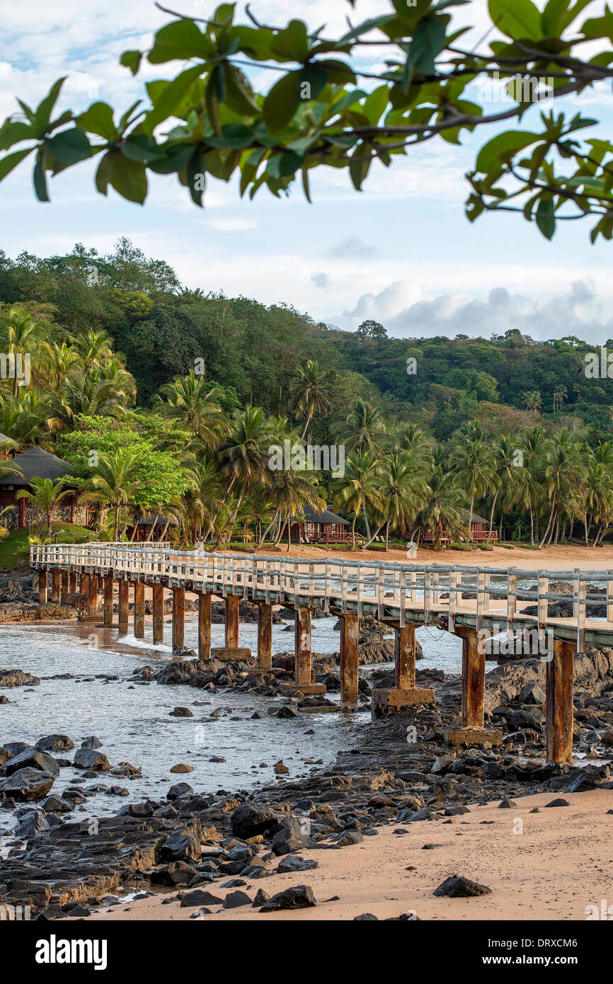 Bom Bom Resort, Principe Island Stock Photo - Alamy