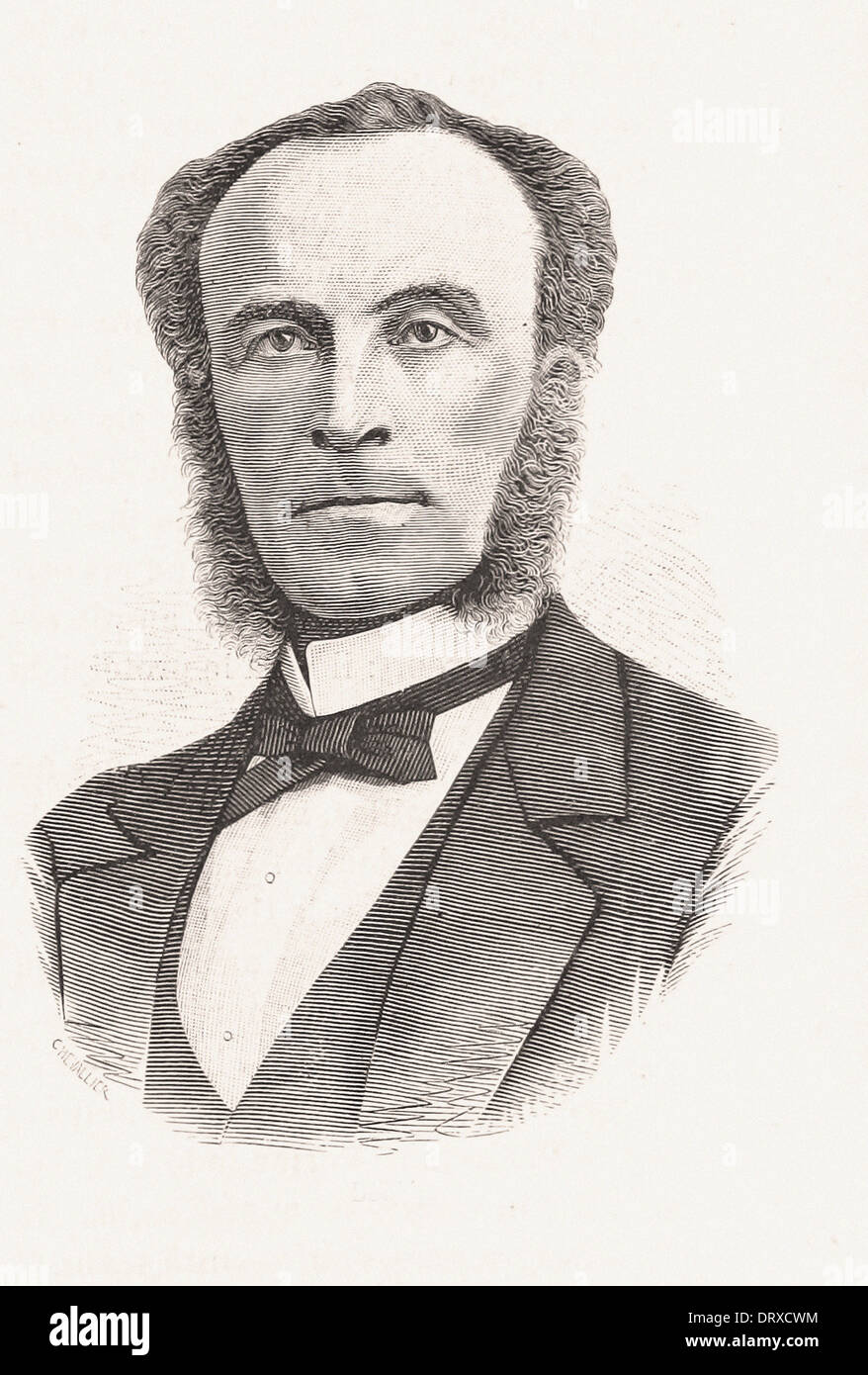 France portrait of beule french engraving xix th century hi-res stock ...