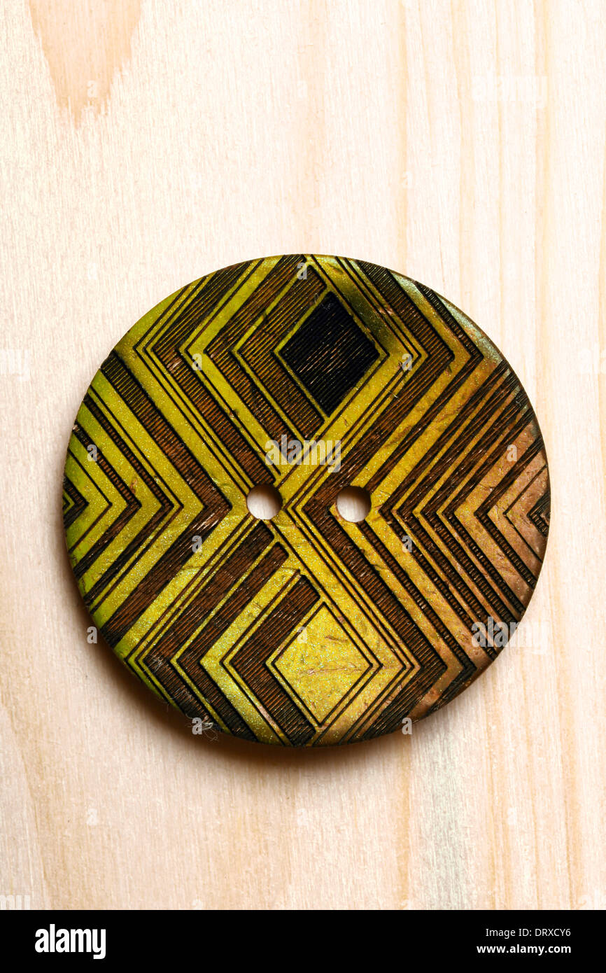 Close up color shot of a wooden button Stock Photo - Alamy