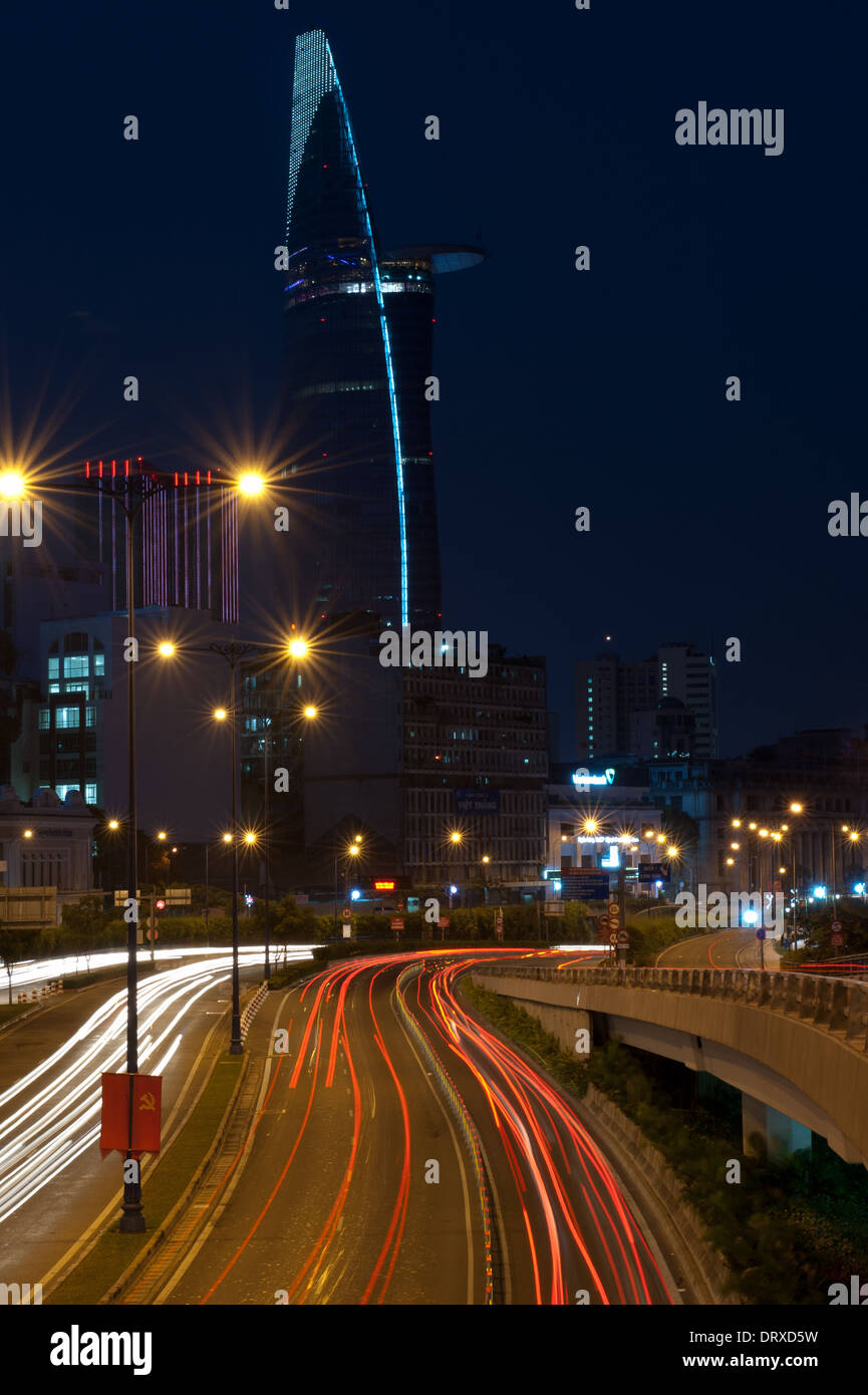 Bitexco Building at night fall Stock Photo - Alamy