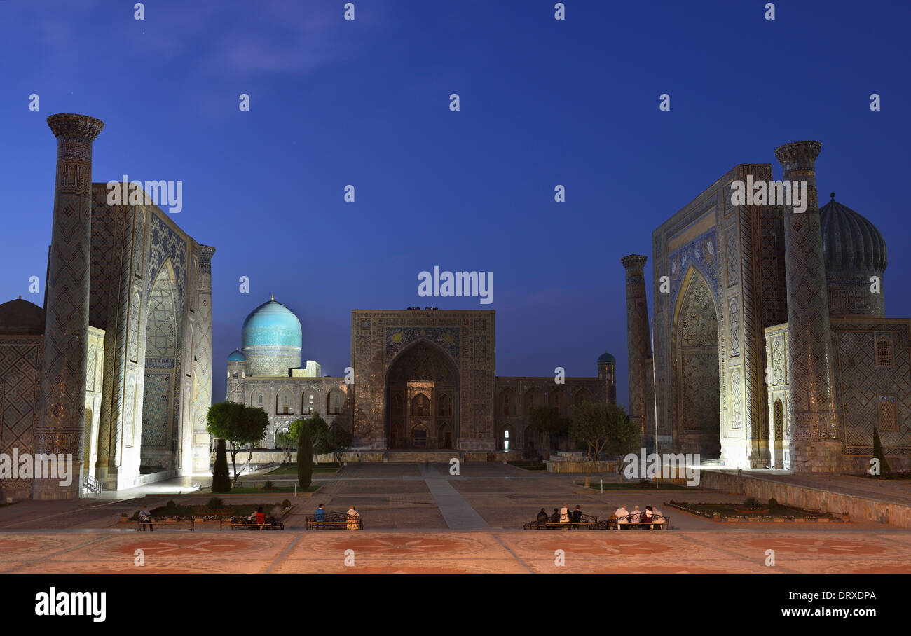 Samarkand registan dusk hi-res stock photography and images - Alamy