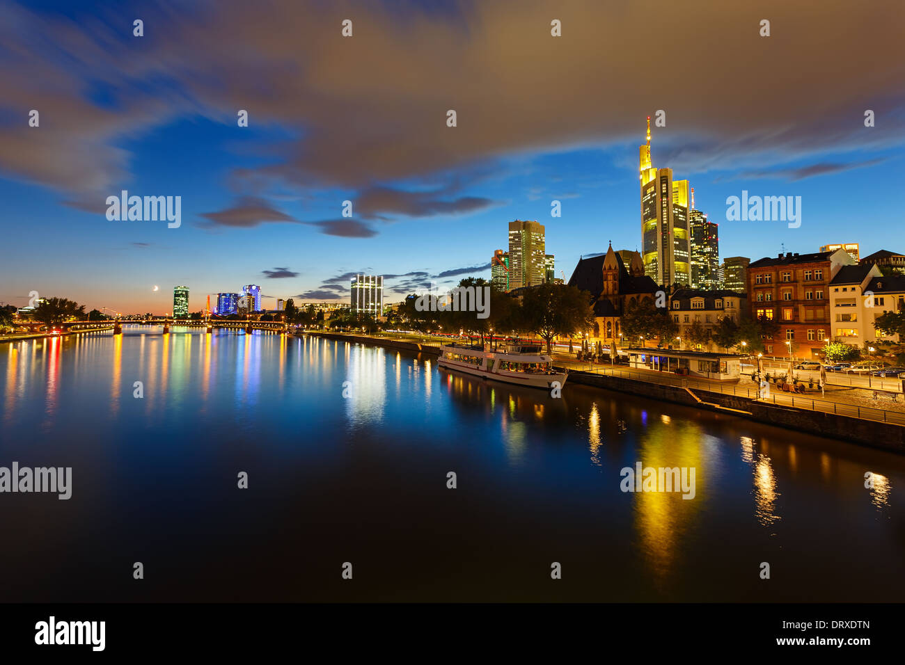 Frankfurt at night Stock Photo - Alamy