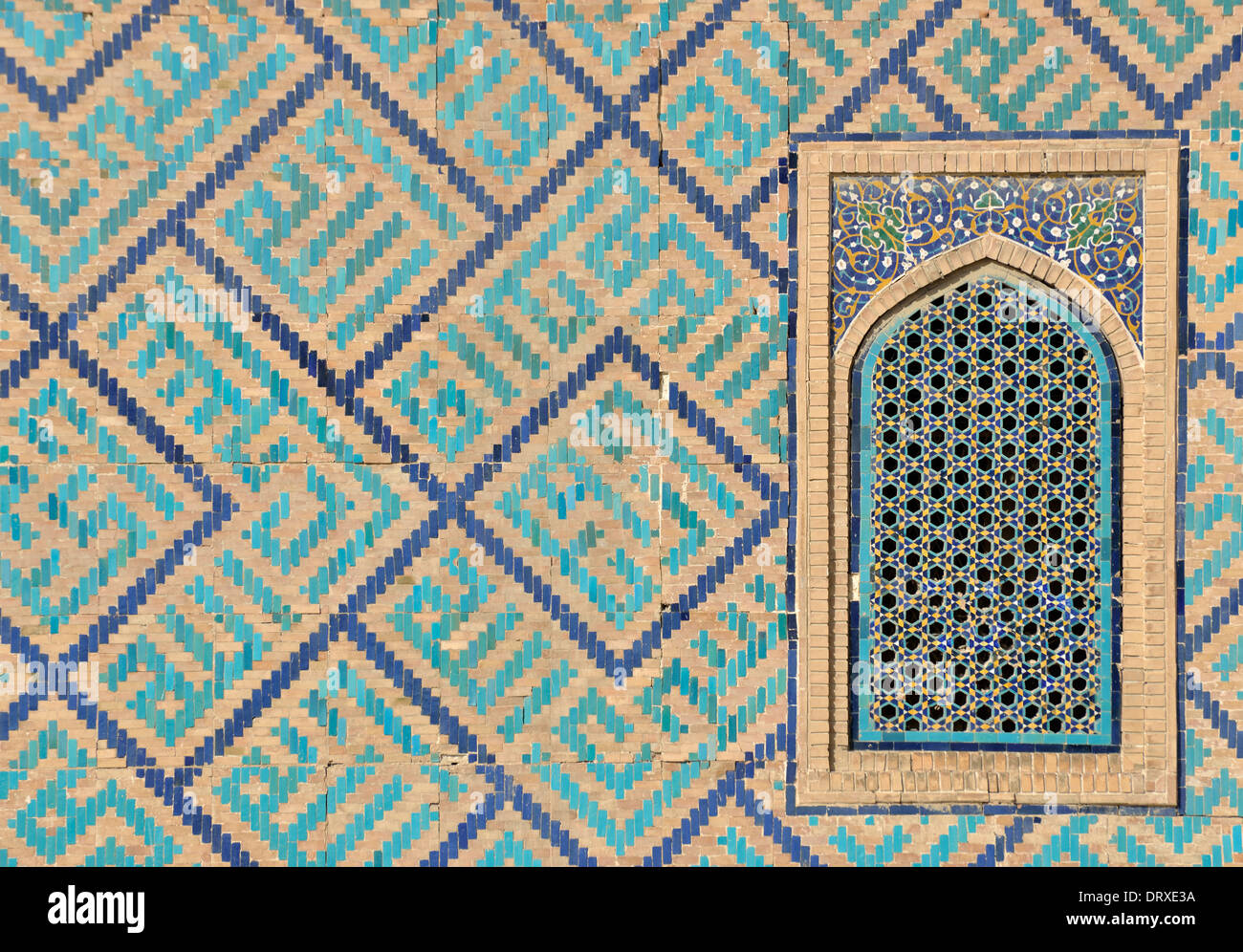 Architectural detail, Registan Square, Samarkand, Uzbekistan Stock ...