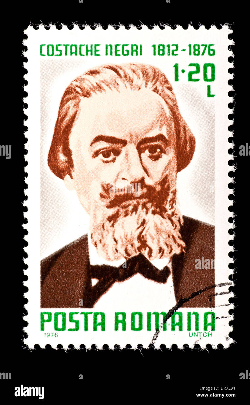 Postage stamp from Romania depicting Costache Negri, Moldavian freedom ...
