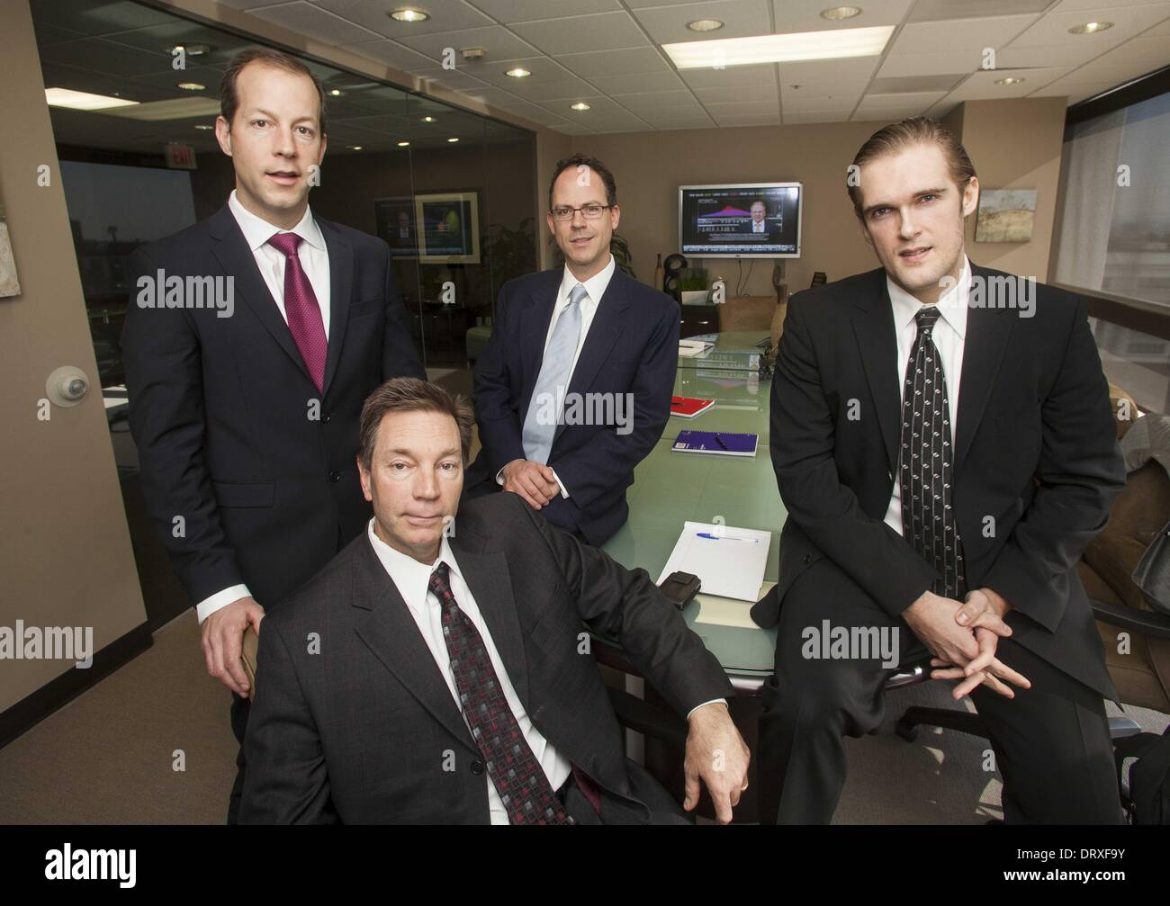 Los Angeles, California, USA. 27th Jan, 2014. From left to right, Chris ...