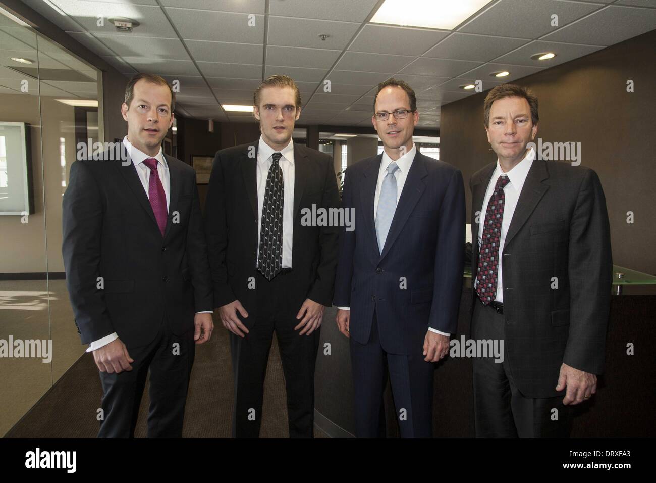 Los Angeles, California, USA. 27th Jan, 2014. From left right, Chris ...