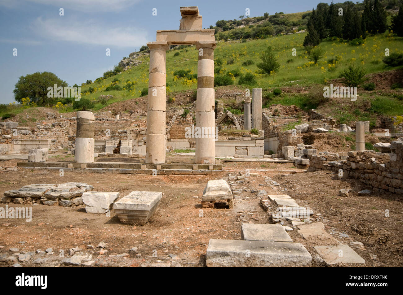 ASIA, Turkey, Ephesus, The Rhodian Peristyle & The Prytaneum (1st ...