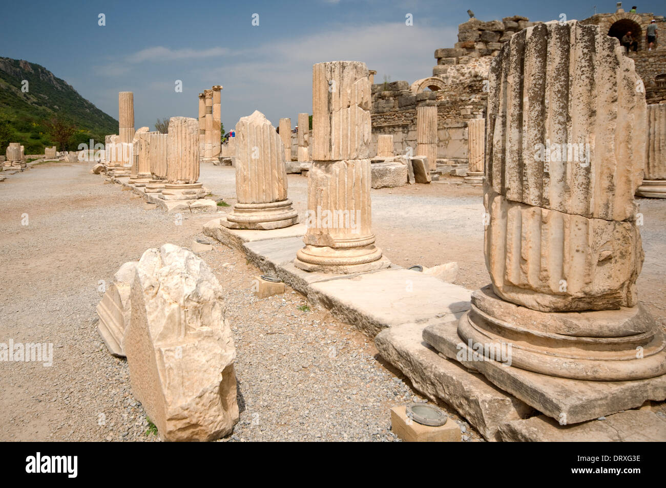 ASIA, Turkey, Ephesus, Colonnade on Marble Street (1st Century BC Stock ...