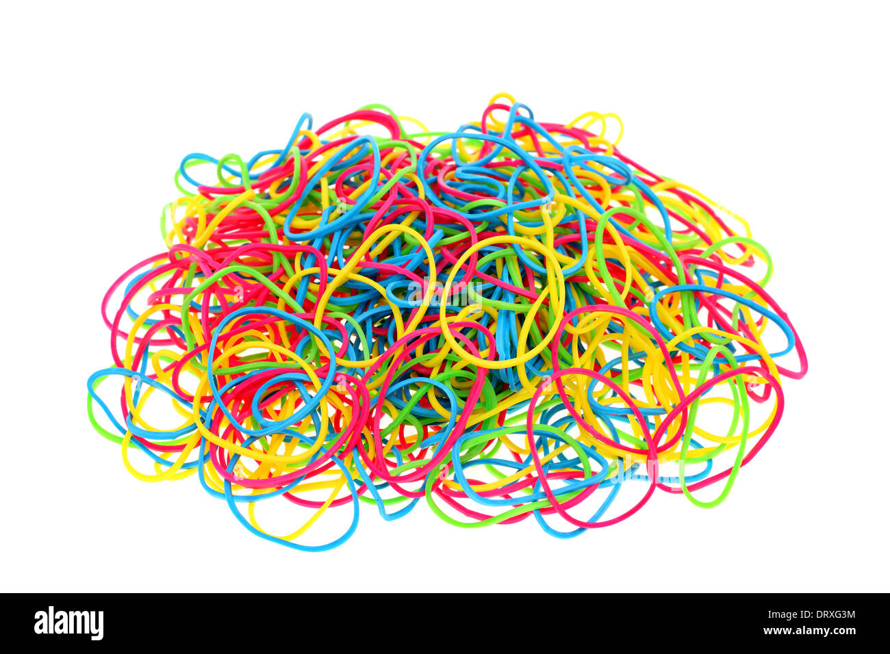 stack of colorful rubber bands isolated on white background Stock Photo ...