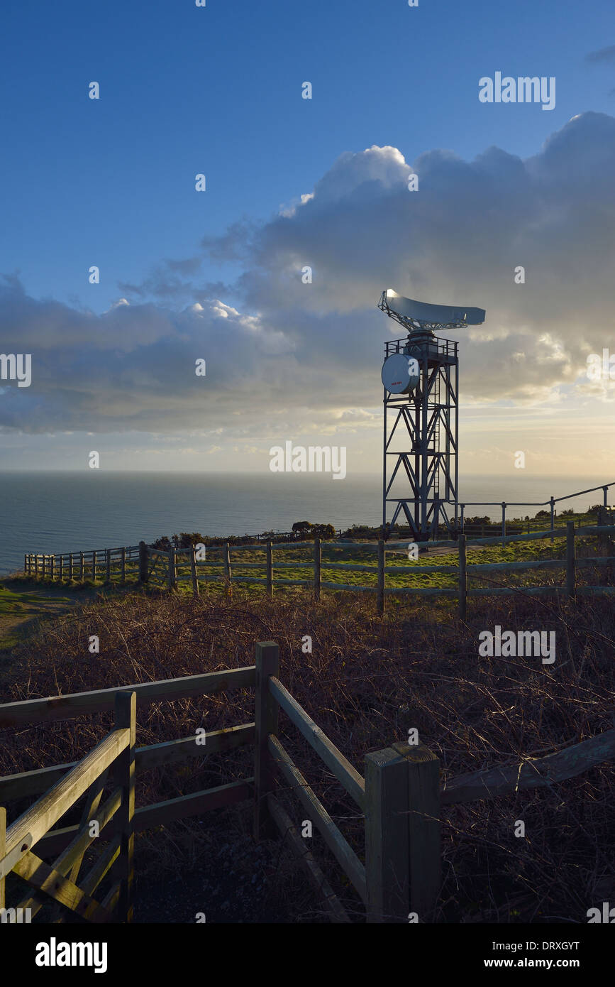 Radar Tower at the Fairlight Coastguard Station, Firehills,Hastings ...