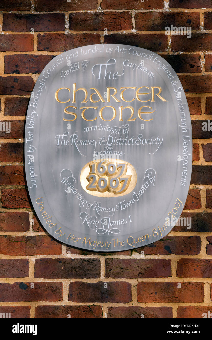 Romsey blue plaques hi-res stock photography and images - Alamy