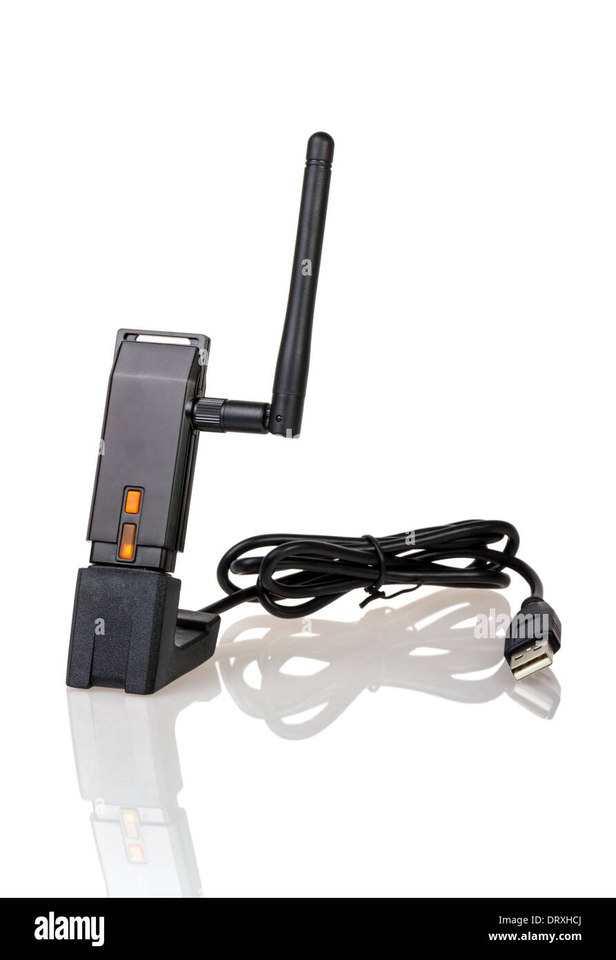 Wi-Fi Wireless USB Adapter isolated on white background Stock Photo - Alamy