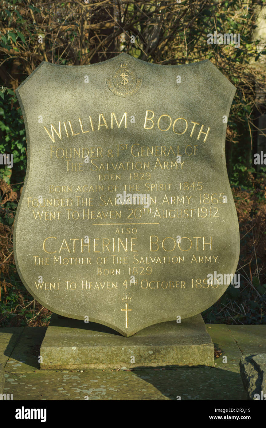 The grave of william booth. founder of salvation army. abney park ...