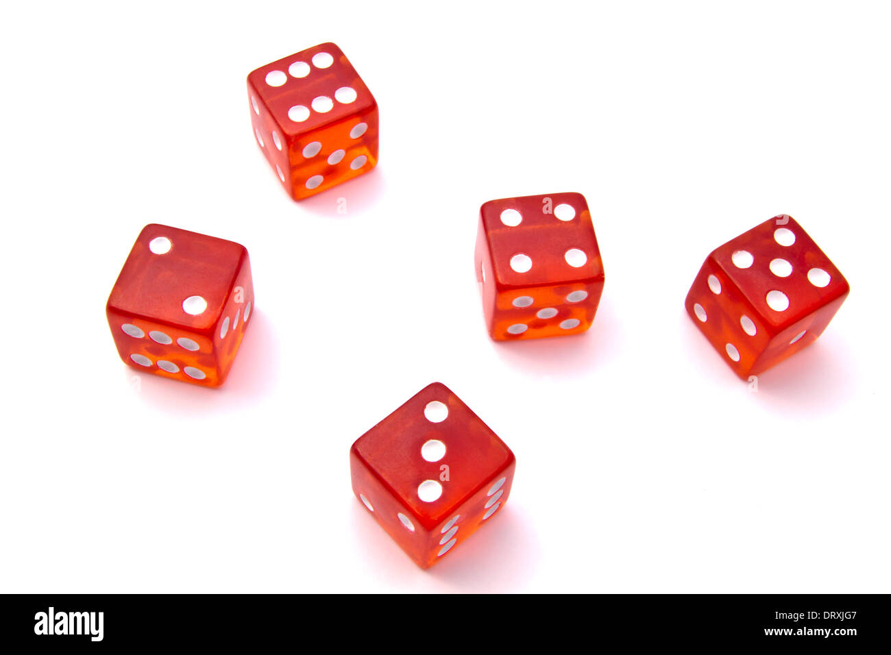 Red dice isolated Stock Photo - Alamy