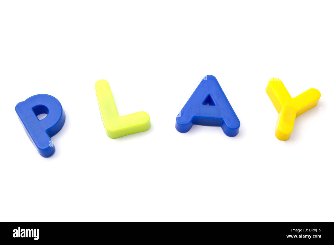 Letter magnets play Stock Photo - Alamy