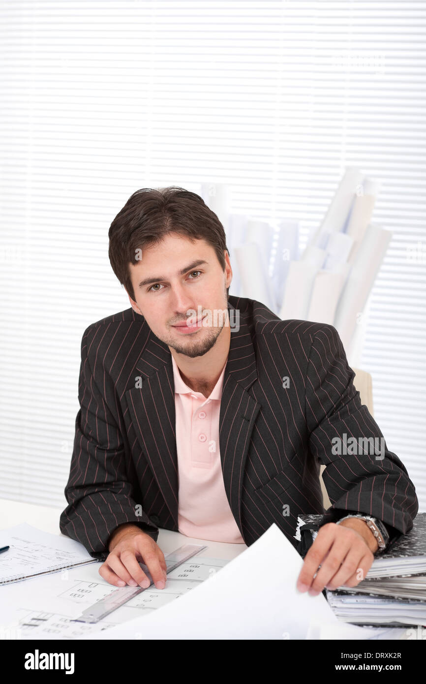 Successful architect working at office Stock Photo - Alamy