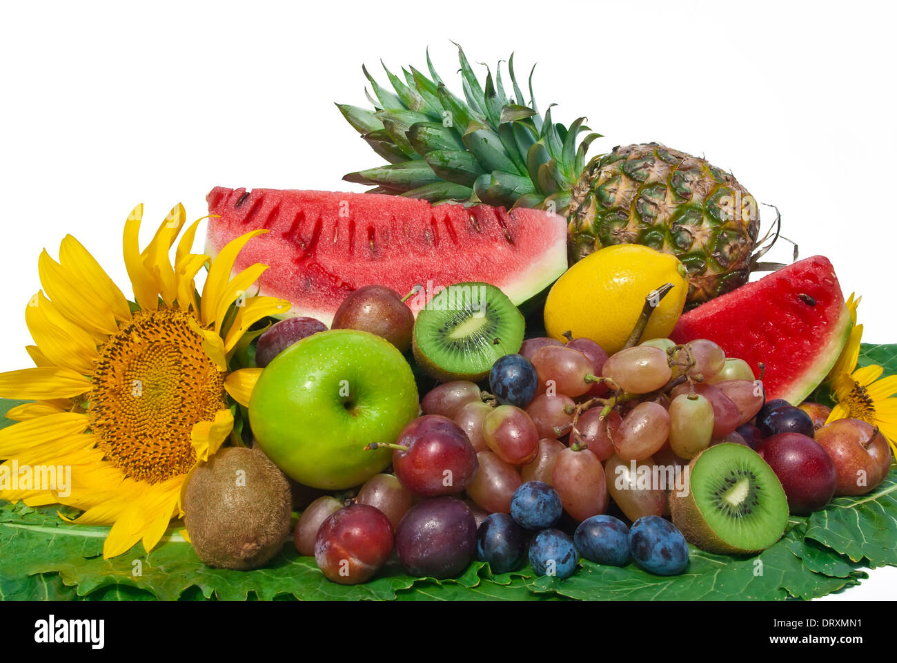 The group of fruits and vegetables closeup view Stock Photo - Alamy