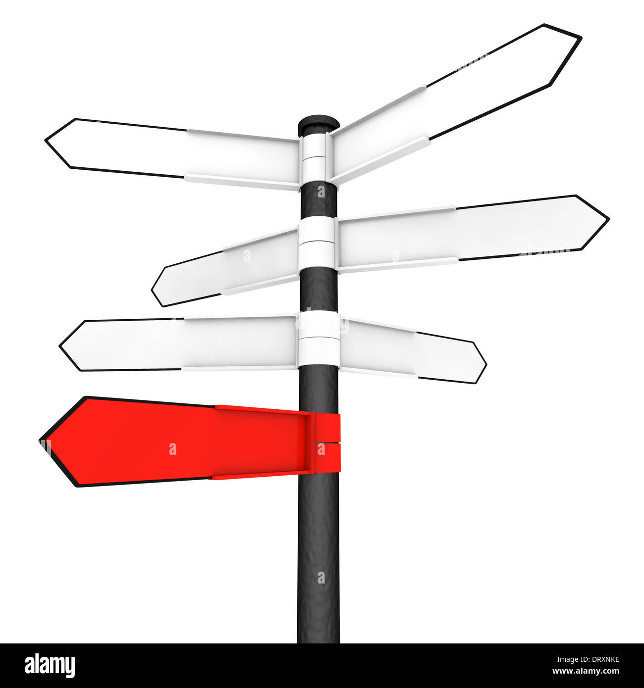 Crossroads sign with blank pointers for your own text with the bottom ...