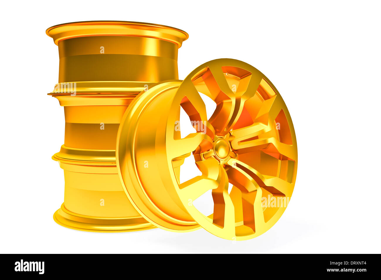 Gold car wheels hi-res stock photography and images - Alamy