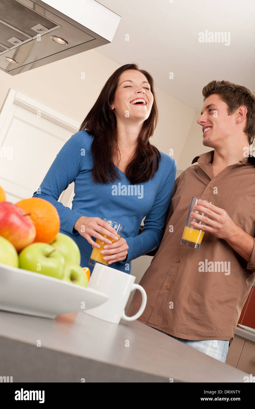 Couple having fun kitchen hi-res stock photography and images - Alamy