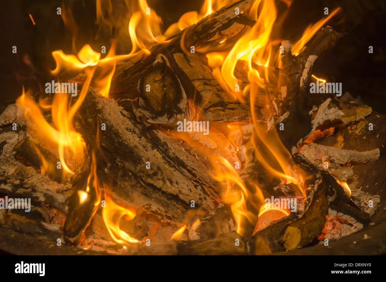Details of a wood Fire Stock Photo - Alamy