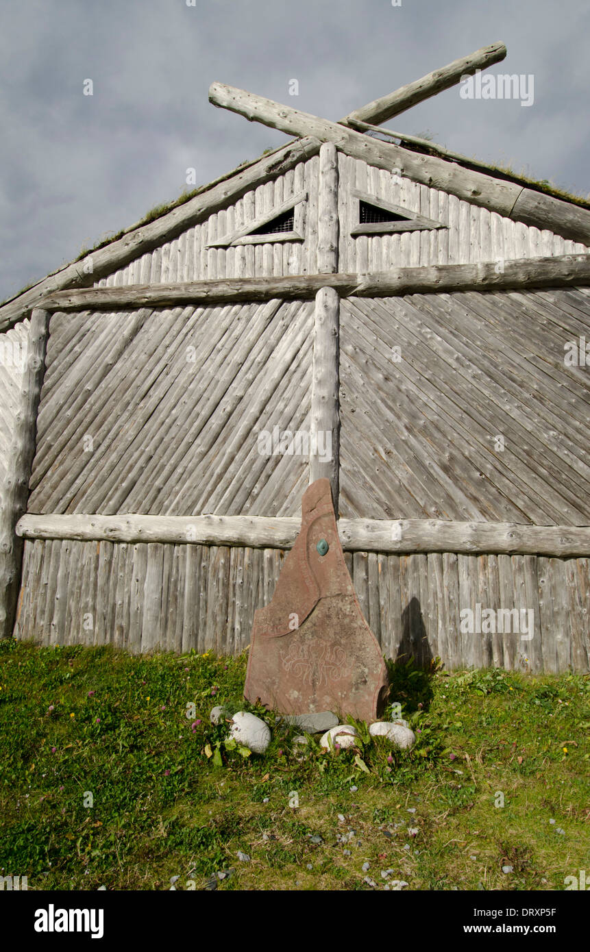 Canada, Newfoundland, L'Anse aux Meadows. Norstead Viking Village ...