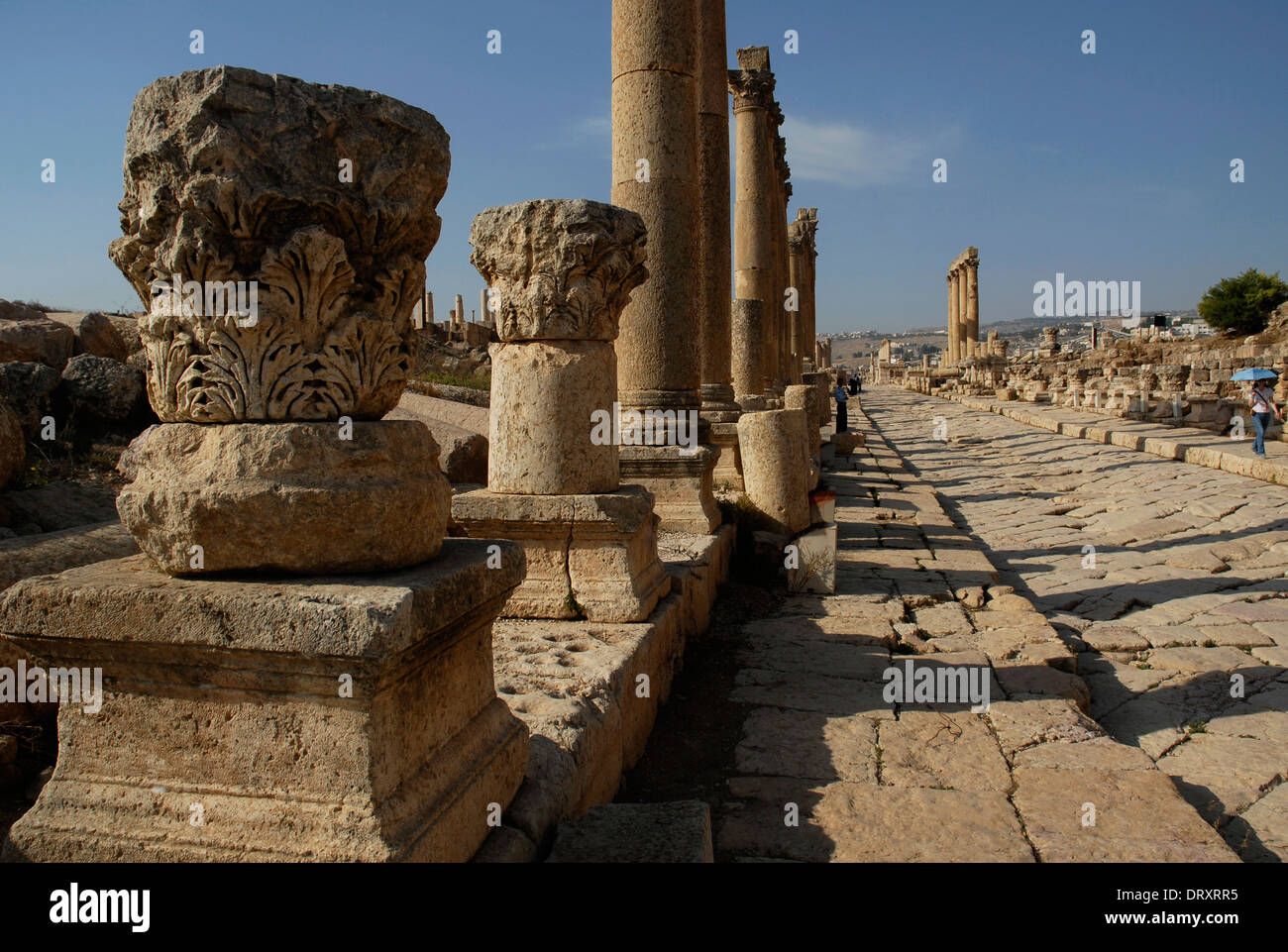Panoramic view of Jerash, Roman ruins, Gadara, Jordan Stock Photo - Alamy