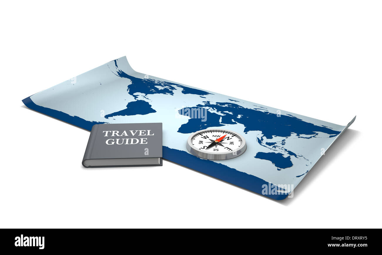 World map and compass hi-res stock photography and images - Alamy