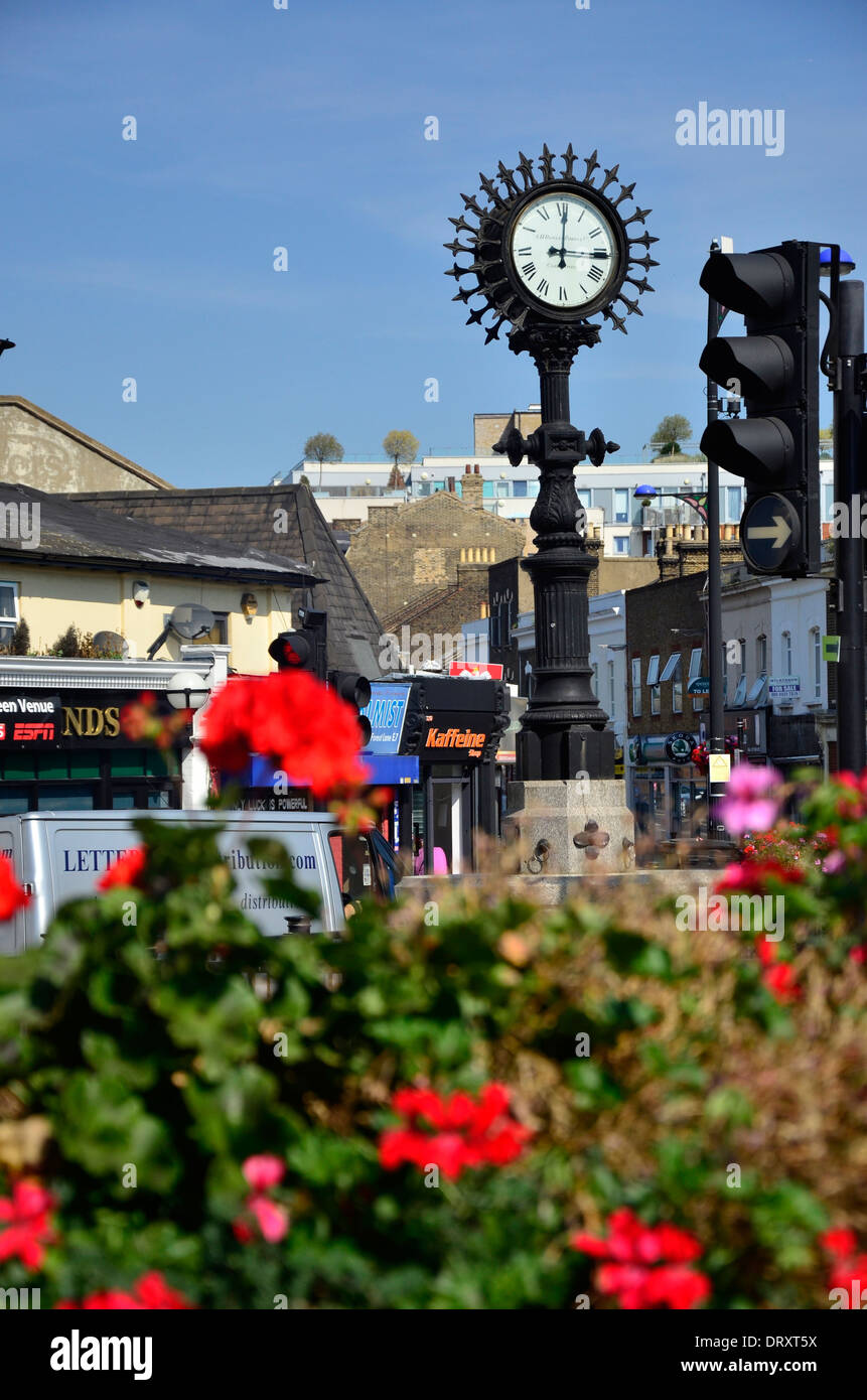 Victorian Clock in Forest Gate, Newham, East London, E7 Stock Photo - Alamy