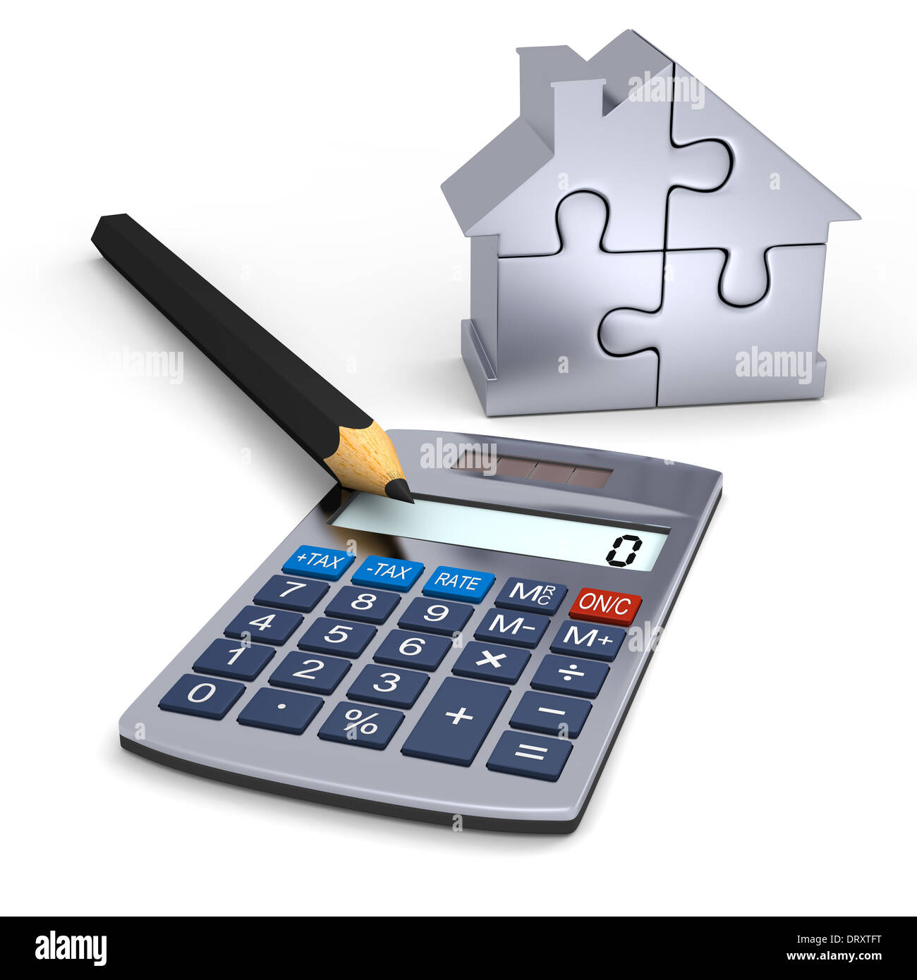 Silver calculator Cut Out Stock Images & Pictures - Alamy