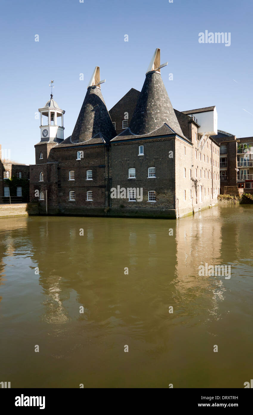 The Clock Mill at Three Mills in Bow, Lee Valley, England Stock Photo ...