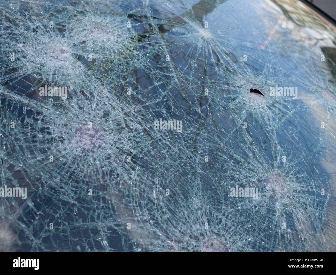Smashed car windows Stock Photo - Alamy