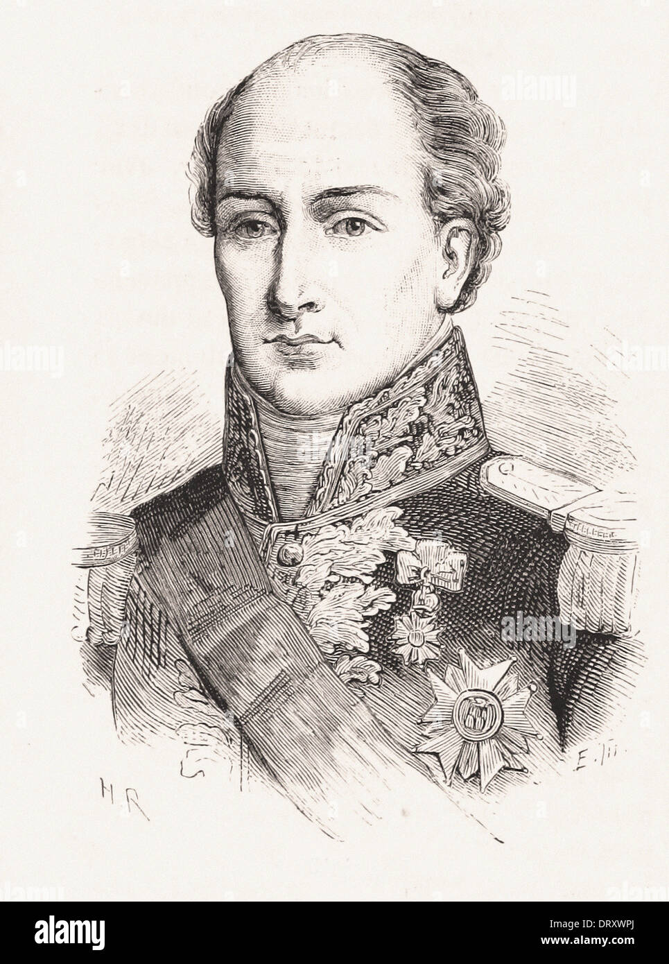 Portrait of Général Eblé- French engraving XIX th century Stock Photo ...