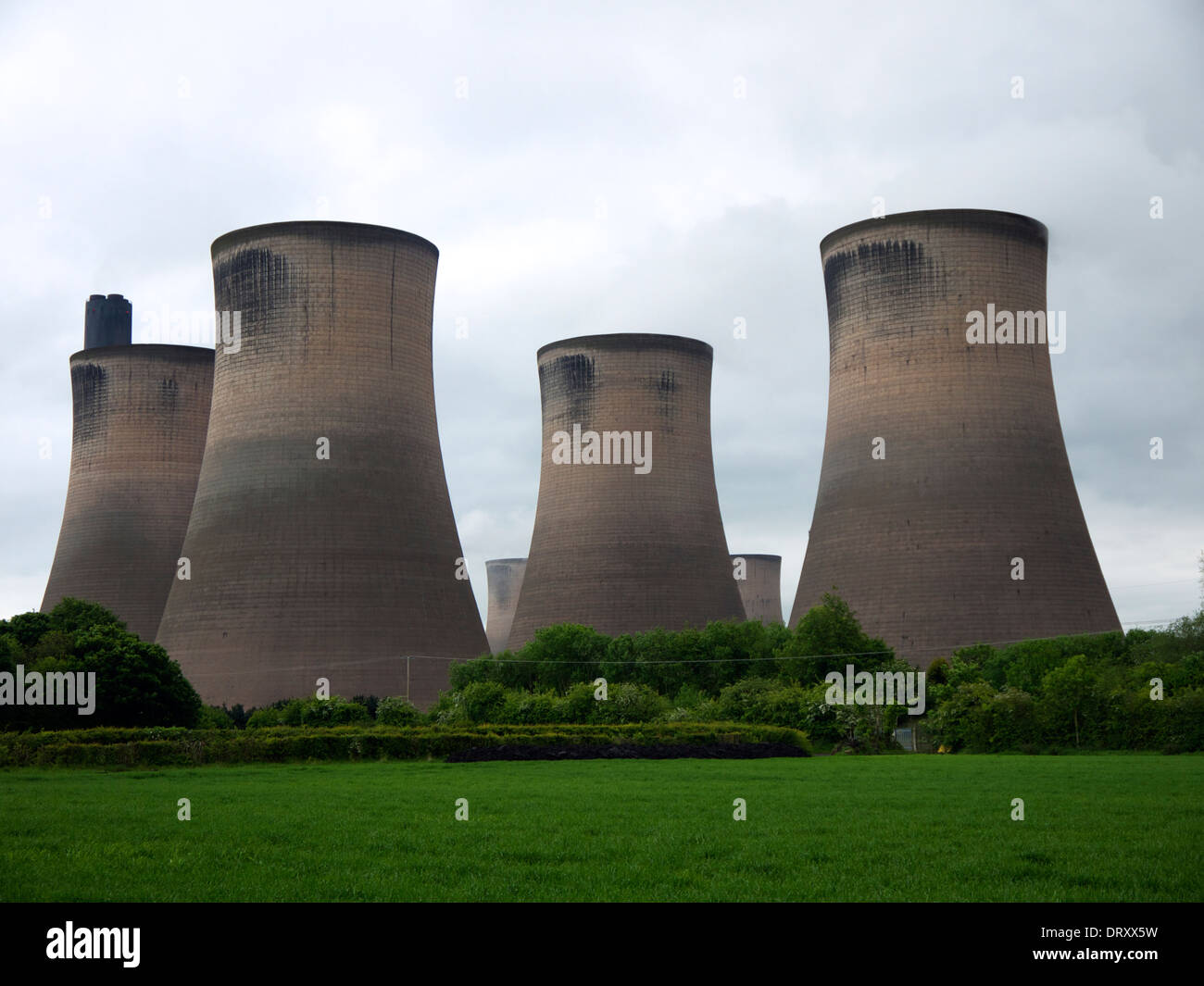Stacks of a power station Stock Photo - Alamy