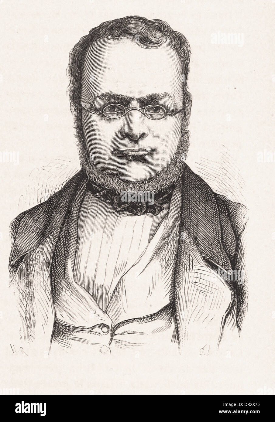 Portrait of Cavour - French engraving XIX th century Stock Photo - Alamy