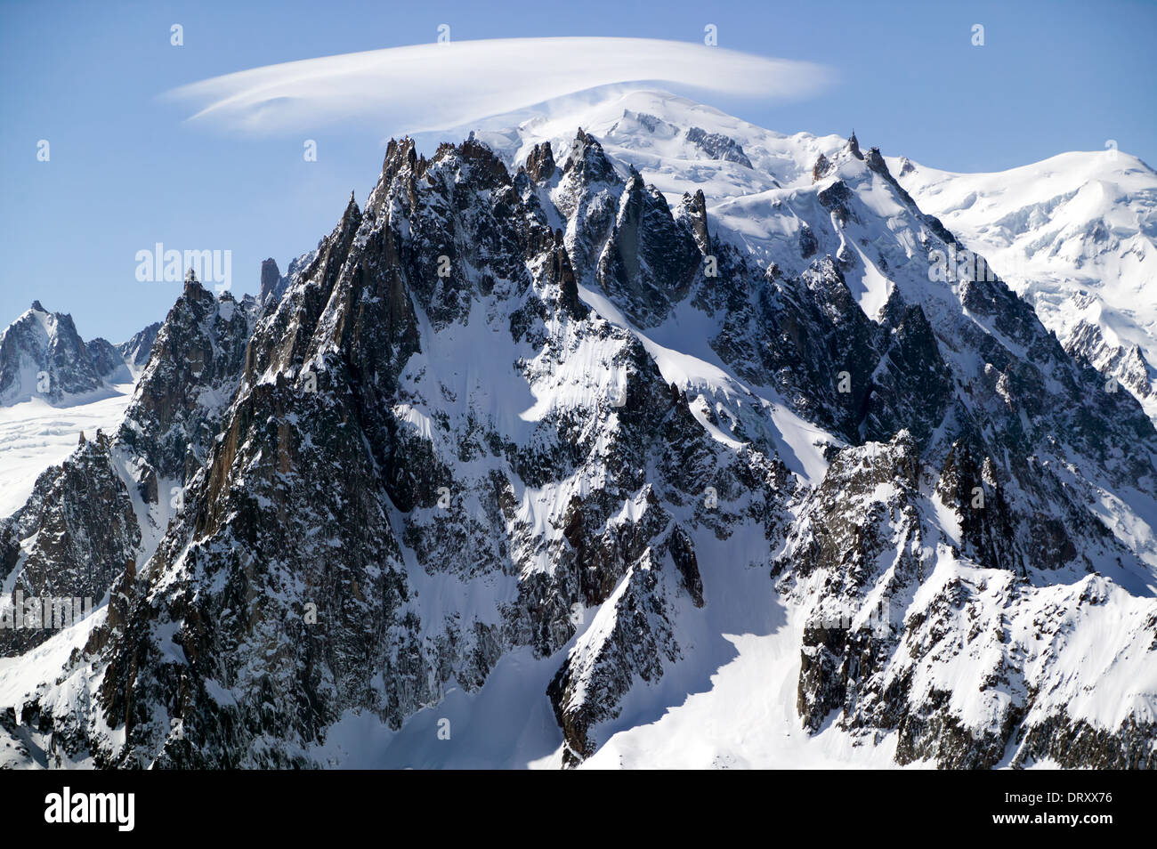 Semi-Wide angle shot of Mont Blanc Stock Photo - Alamy