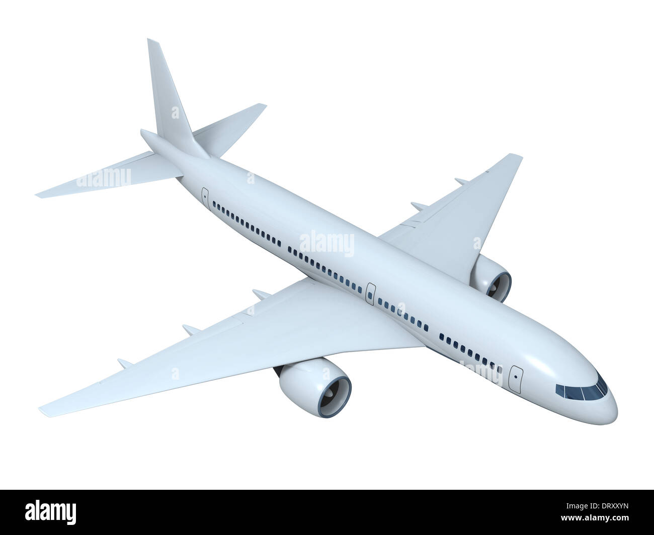 3d model flying passenger aircraft hi-res stock photography and images ...