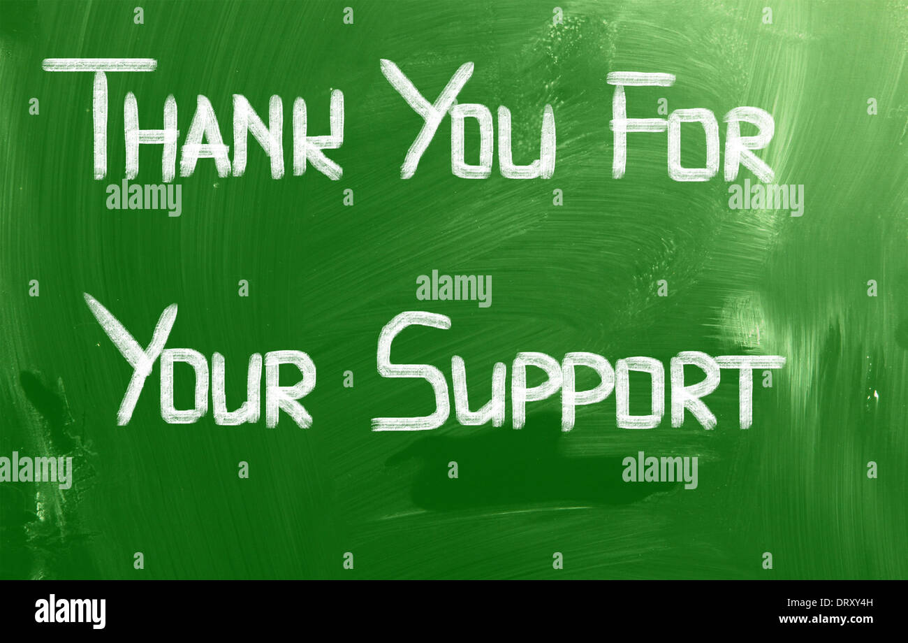 Thank You For Your Support Concept Stock Photo - Alamy