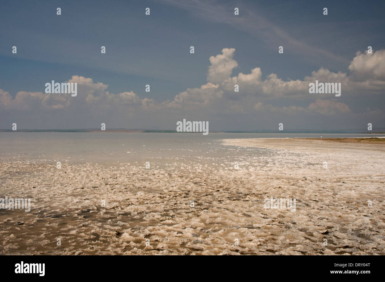 ASIA, Turkey, Middle Anatolia, Salt Lake (Tuz Gölű), view of the edge ...
