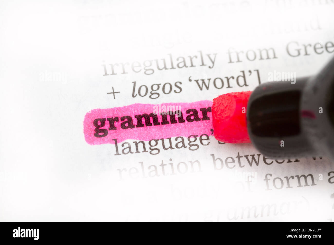 Definition word grammar in hi-res stock photography and images - Alamy